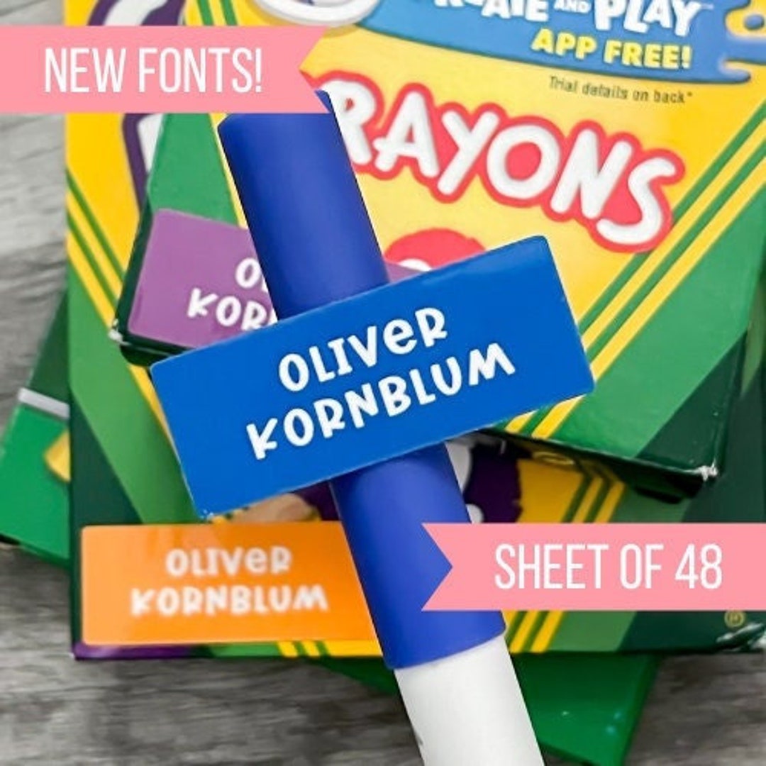 PERSONALIZED NAME Sticker Sheet 48 Stickers Mini Name - Etsy