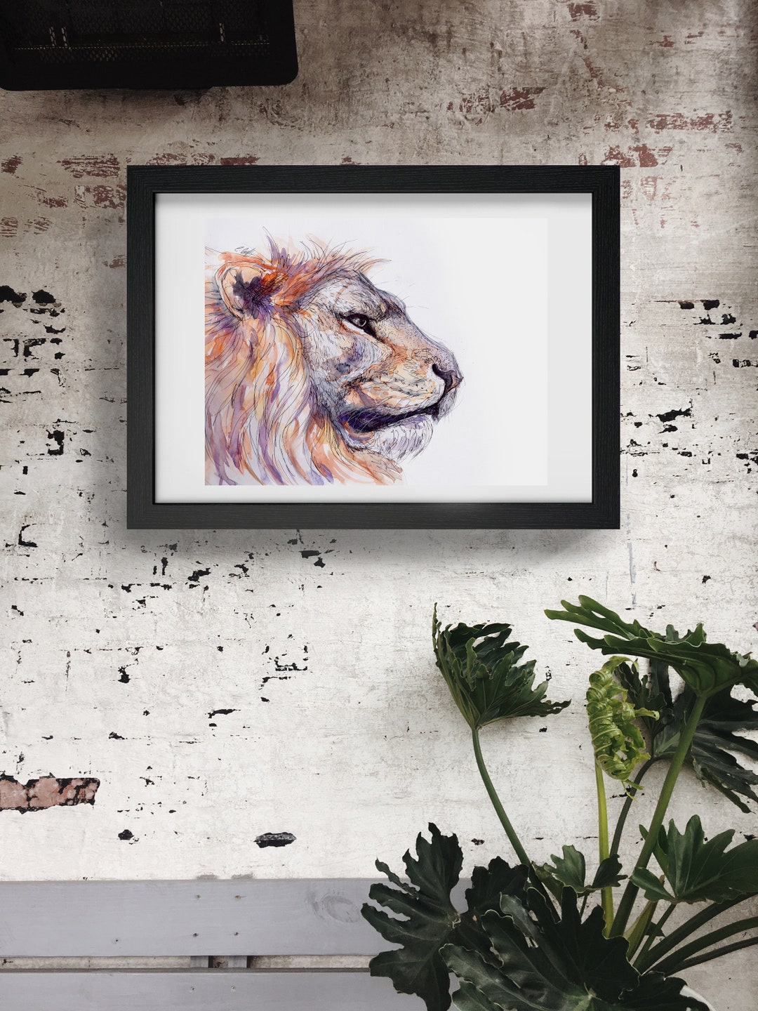 Lion Print, Lion Art, Lion Gifts, African Wildlife, Lion Artwork, Lion ...