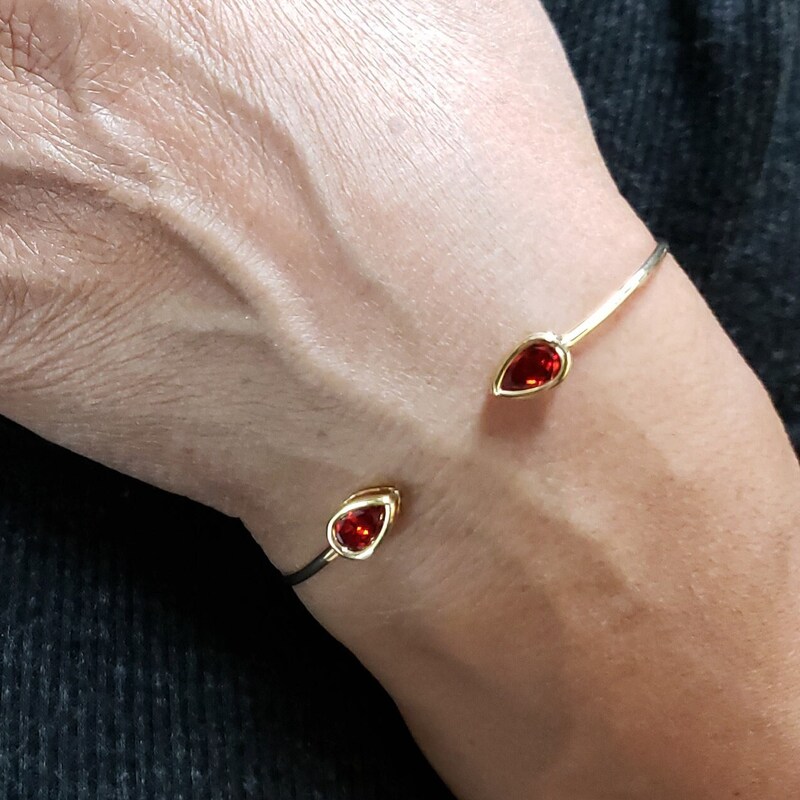 Garnet Bangle - Etsy