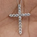 Cross Shape Diamond Necklace - Pear Diamond Cut Cross Necklace in 14k ...