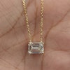 Natural Diamond Attached on Chain, 14kt Gold Diamond Necklace, Diamond ...
