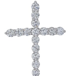 4 Ct Diamond Cross Necklace, 14K Gold Lab Grown Diamond Pendant, Unisex ...