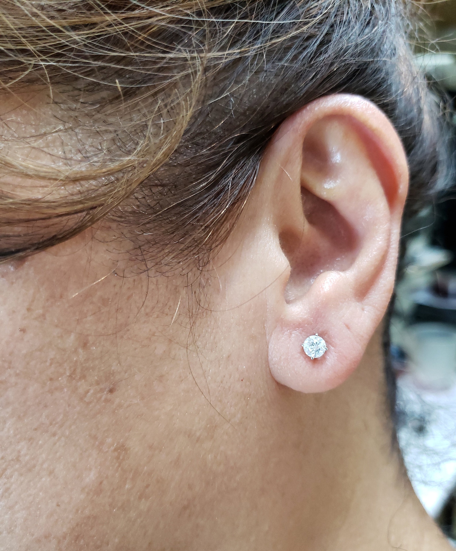 14kt Gold 0.80 Ct Diamond Earrings, Real Natural Diamond Earrings, Gold ...