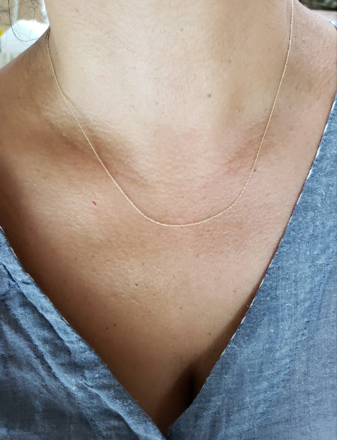 14kt Gold Necklace Chain - Etsy