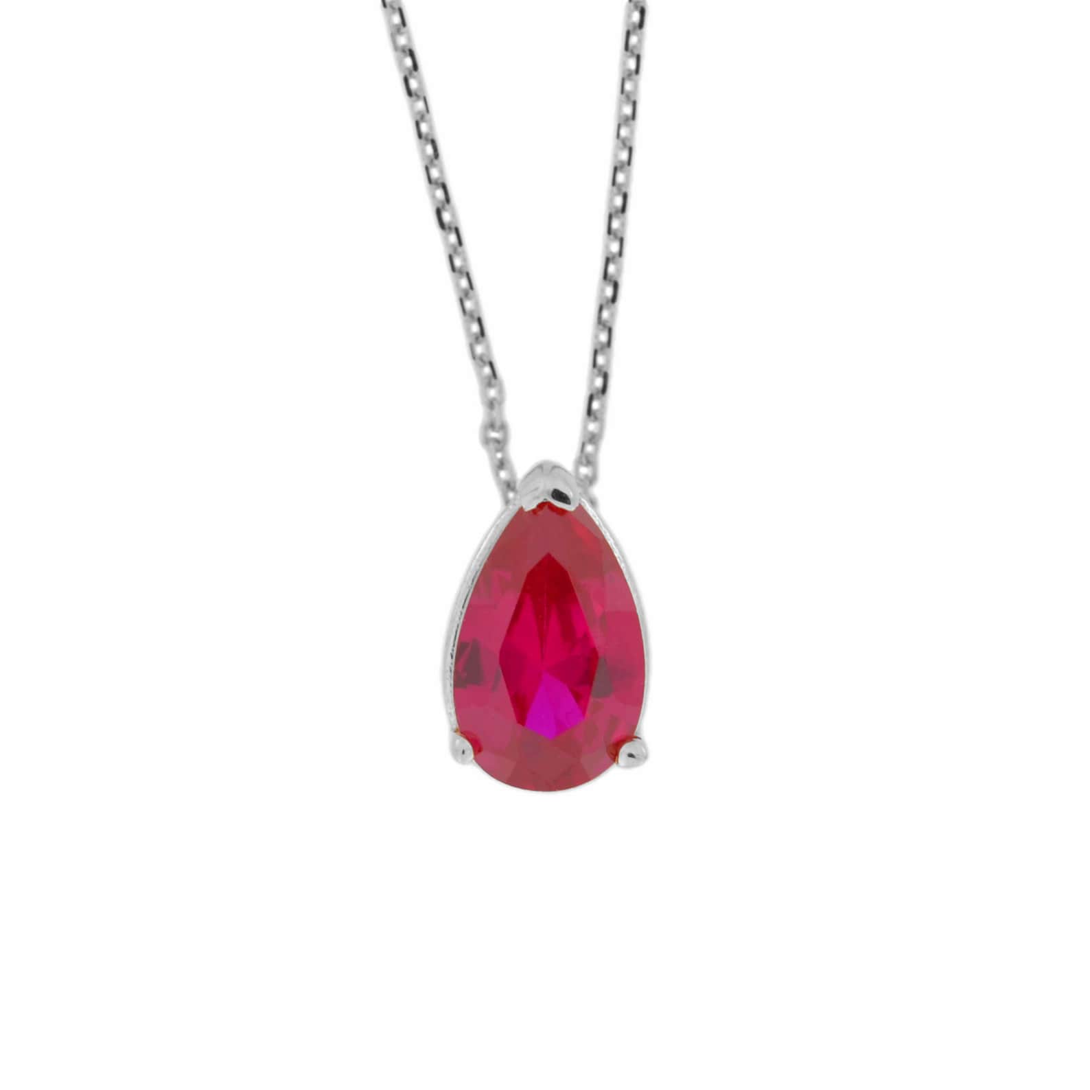 14kt Gold Ruby Teardrop Necklace Ruby Pendant July - Etsy