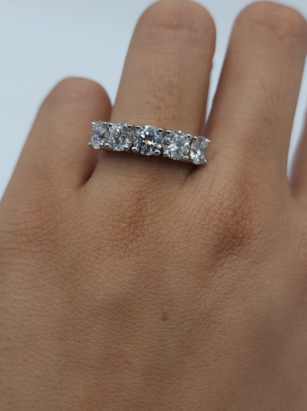 2.50 Ct Diamond Ring, 14K Gold 5 Stone Diamond Ring, Lab Grown Diamond Ring - Etsy