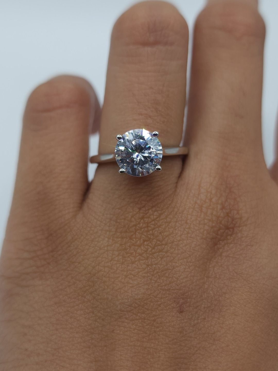 2 Ct Diamond Ring, 14K Gold IGI Certified Lab Grown Diamond Ring ...