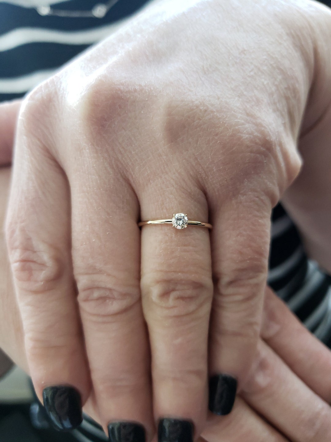 0.15 Ct Diamond Ring, 14K Gold Diamond Ring, Natural Diamond Ring - Etsy