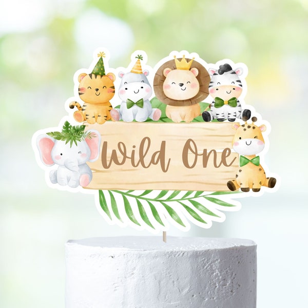 Wild One Cake Topper Printable - Etsy