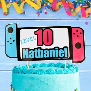 Personalized Gamer Cake Topper, Video Game Birthday, Gamer Birthday ...