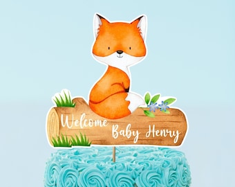 Printable Fox Cake Topper - Etsy