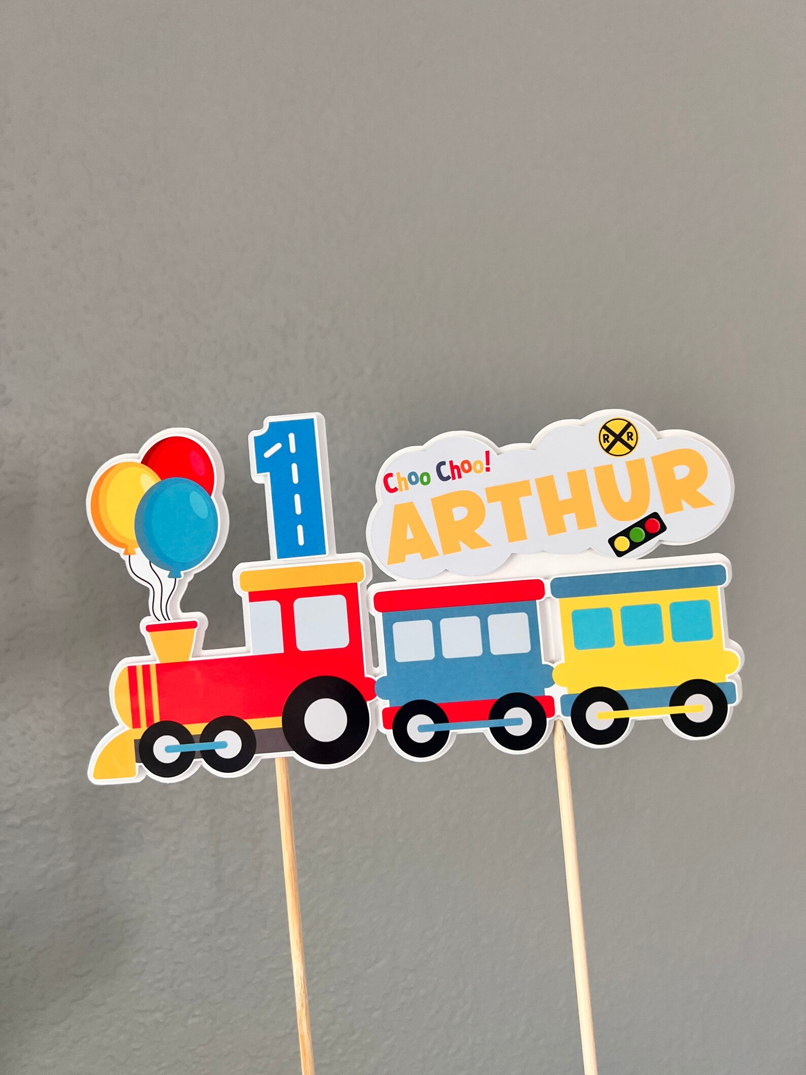 Personalized Train Cake Topper, Train Birthday, Choo Choo Train, Train ...