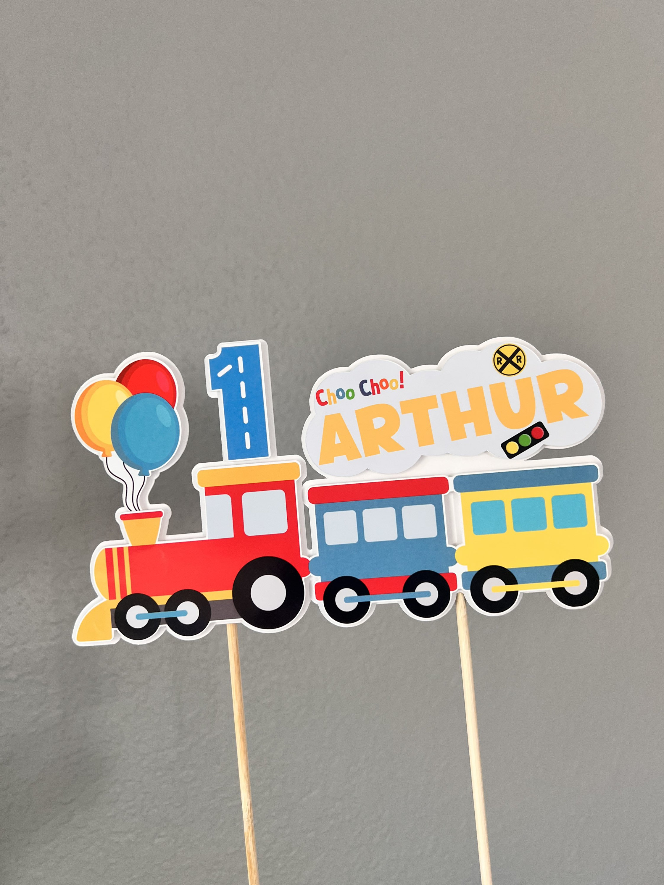 Personalized Train Cake Topper Train Birthday Choo Choo - Etsy Canada