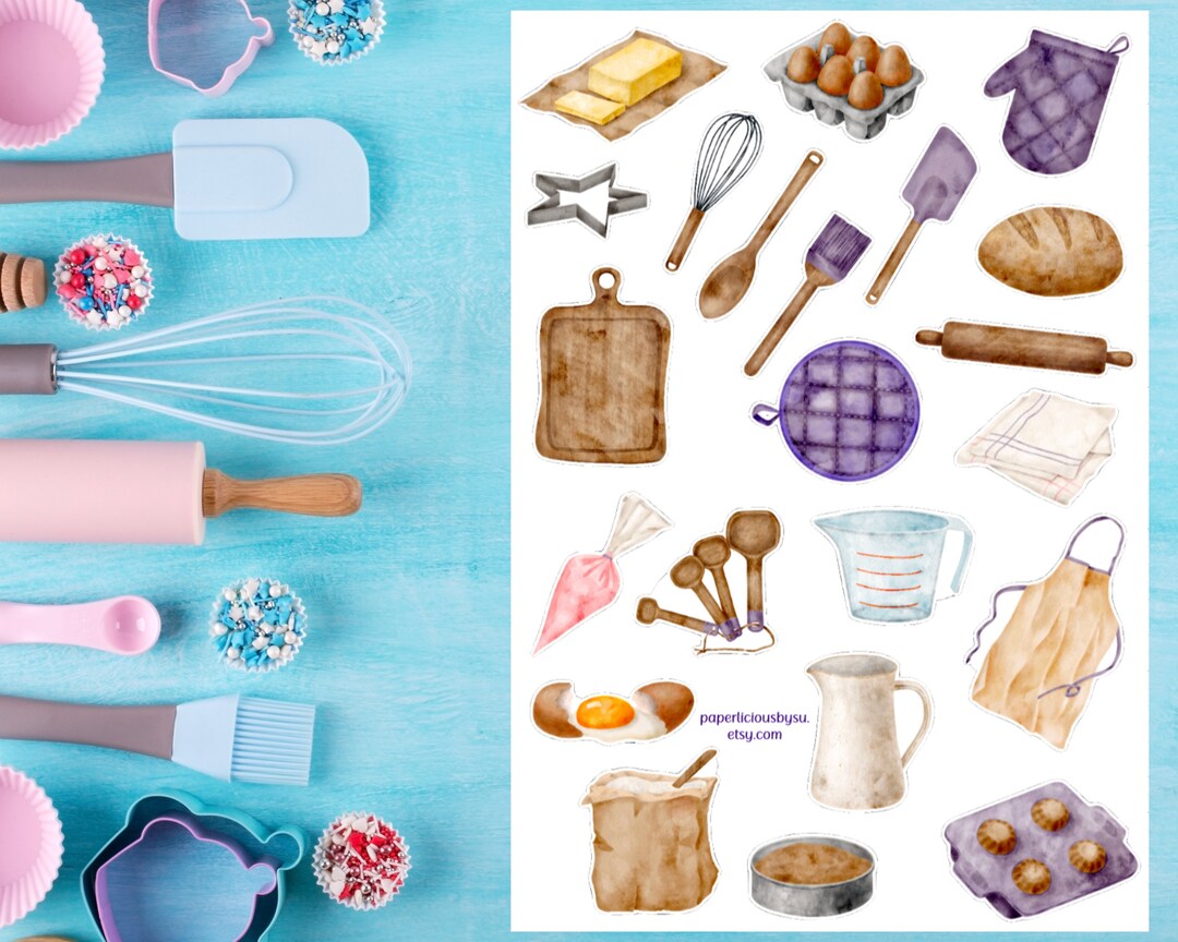 Baking Sticker Sheet, Baking Stickers, Cooking, Culinary, Baker, Chef ...
