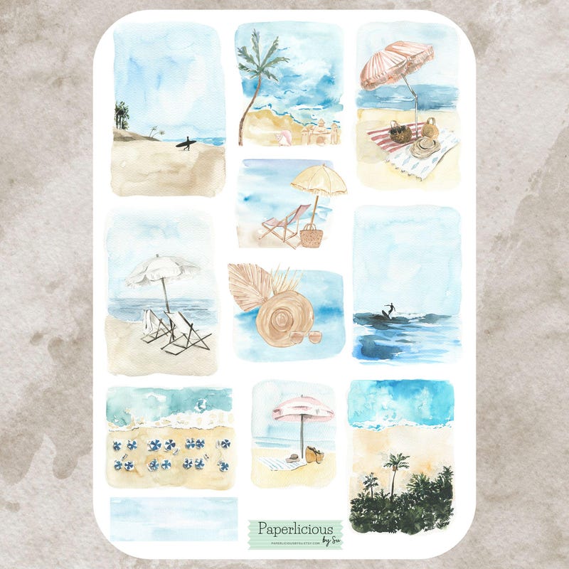 Beach Stickers - Etsy