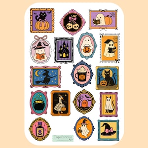 Vintage Halloween Sticker Sheet – Halloween Stickers, October, Cute ...