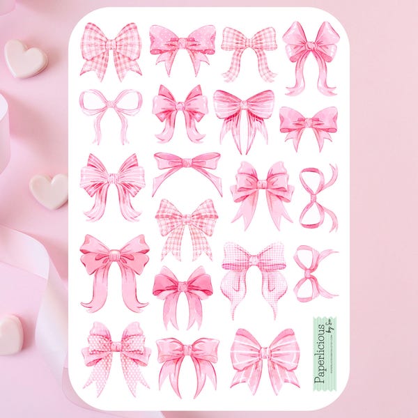 Bow Stickers - Etsy