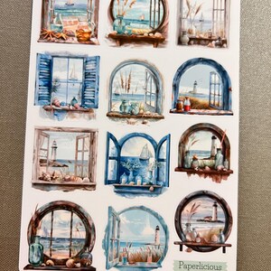 Ocean View Sticker Sheet, Vacation, Beach, Holiday, Tropical, Summer ...
