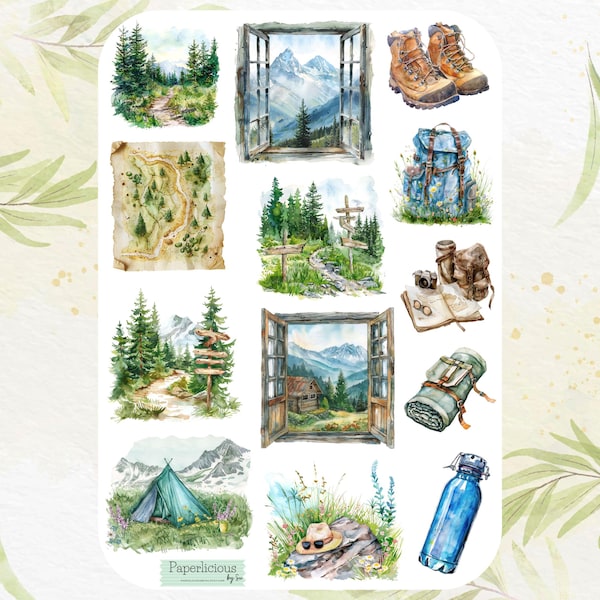 Hiking Sticker - Etsy