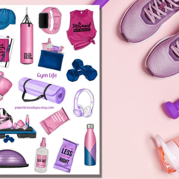 Fitness Stickers - Etsy