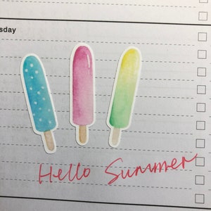 Popsicle Sticker Sheet Popsicle, Ice Cream, Summer Stickers, Planners ...