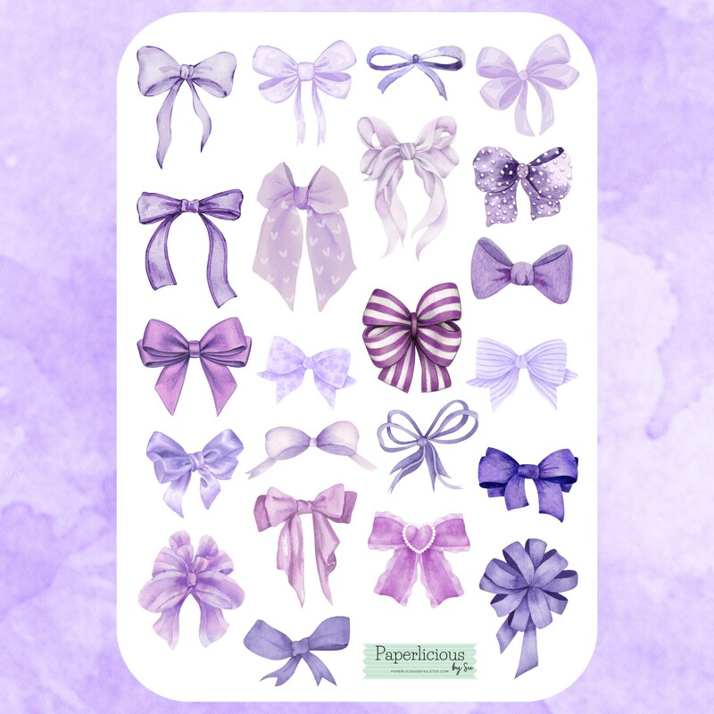 Bow Stickers - Etsy