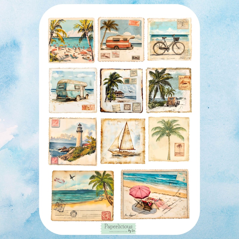 Vintage Sea Stickers - Etsy