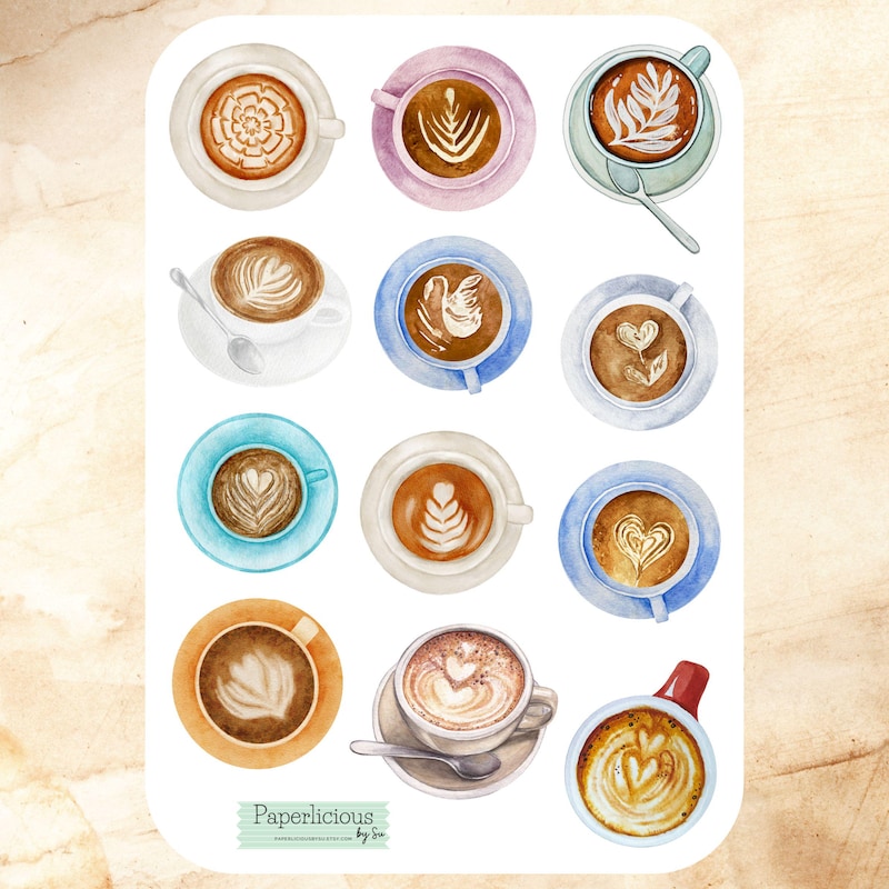 Coffee Aesthetic Stickers - Etsy