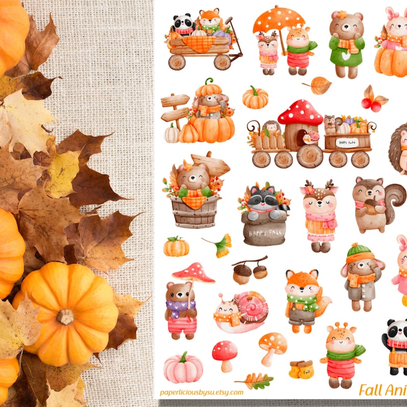 Autumn Stickers - Etsy