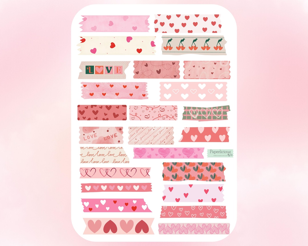 Lots of Love Sticker Sheet, Valentine's Day Stickers, Decorative Tape ...