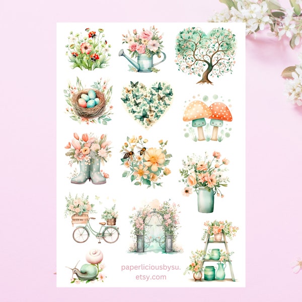 Spring Stickers - Etsy UK