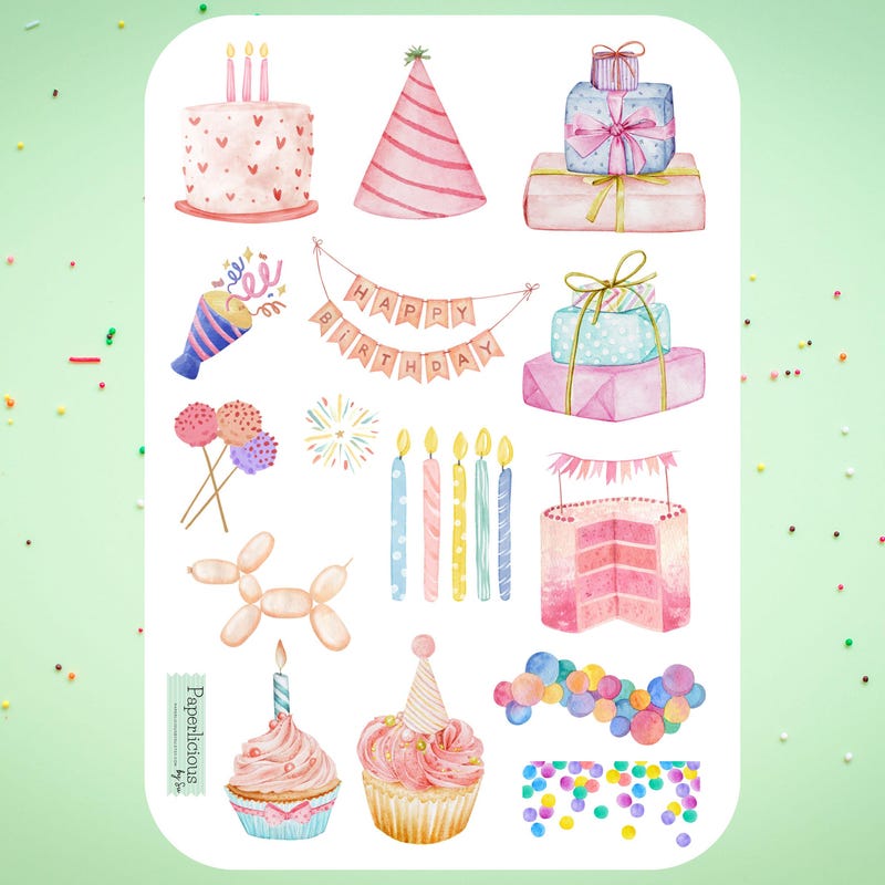Happy Birthday Sticker - Etsy