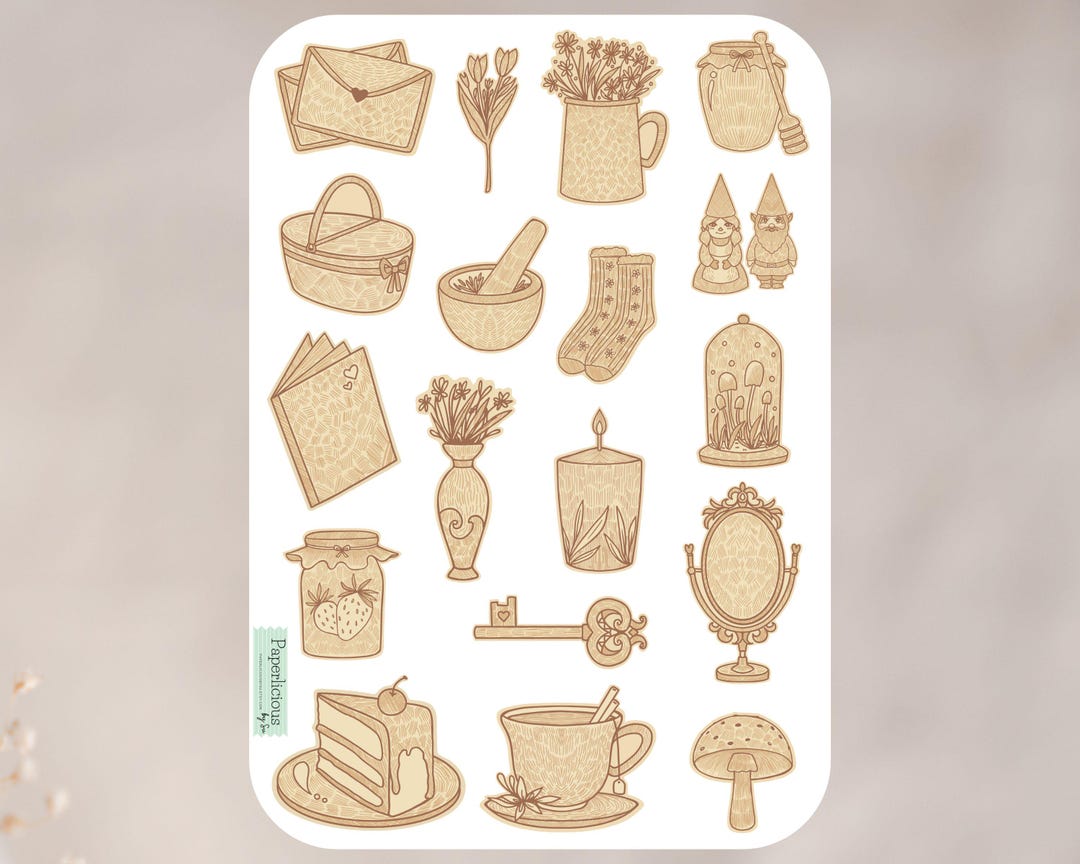Cottagecore Stickers, Country Cottage Stickers, Aesthetic, Summer ...