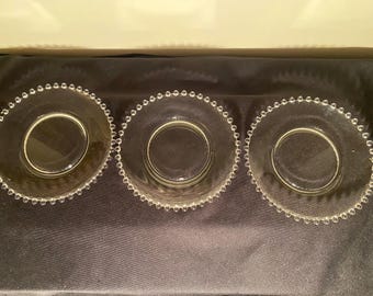 Rare 3-antique Vintage Imperial Glass Candlewick Salad Plates 8.25”r - Etsy