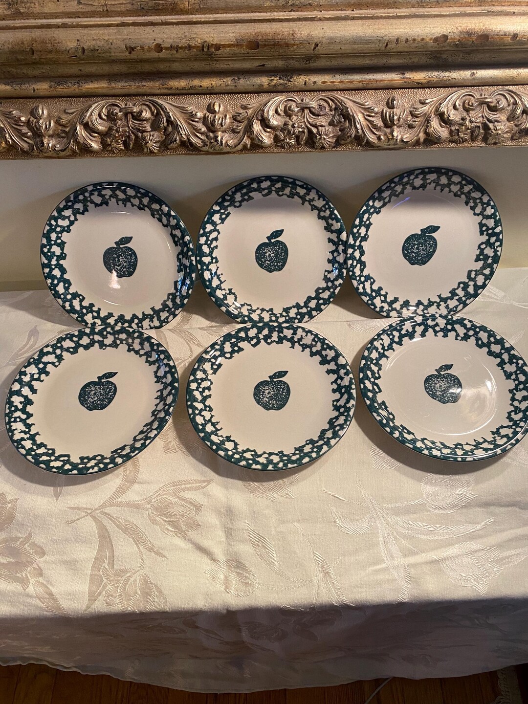 6 Tienshan Folk Art Apple Salad Plates - Etsy