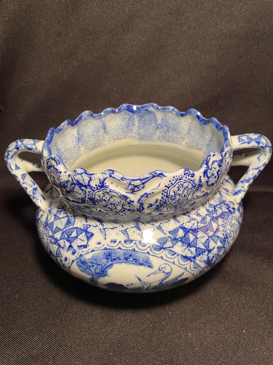 Bombay Porcelain Handled Cache Pot - Etsy