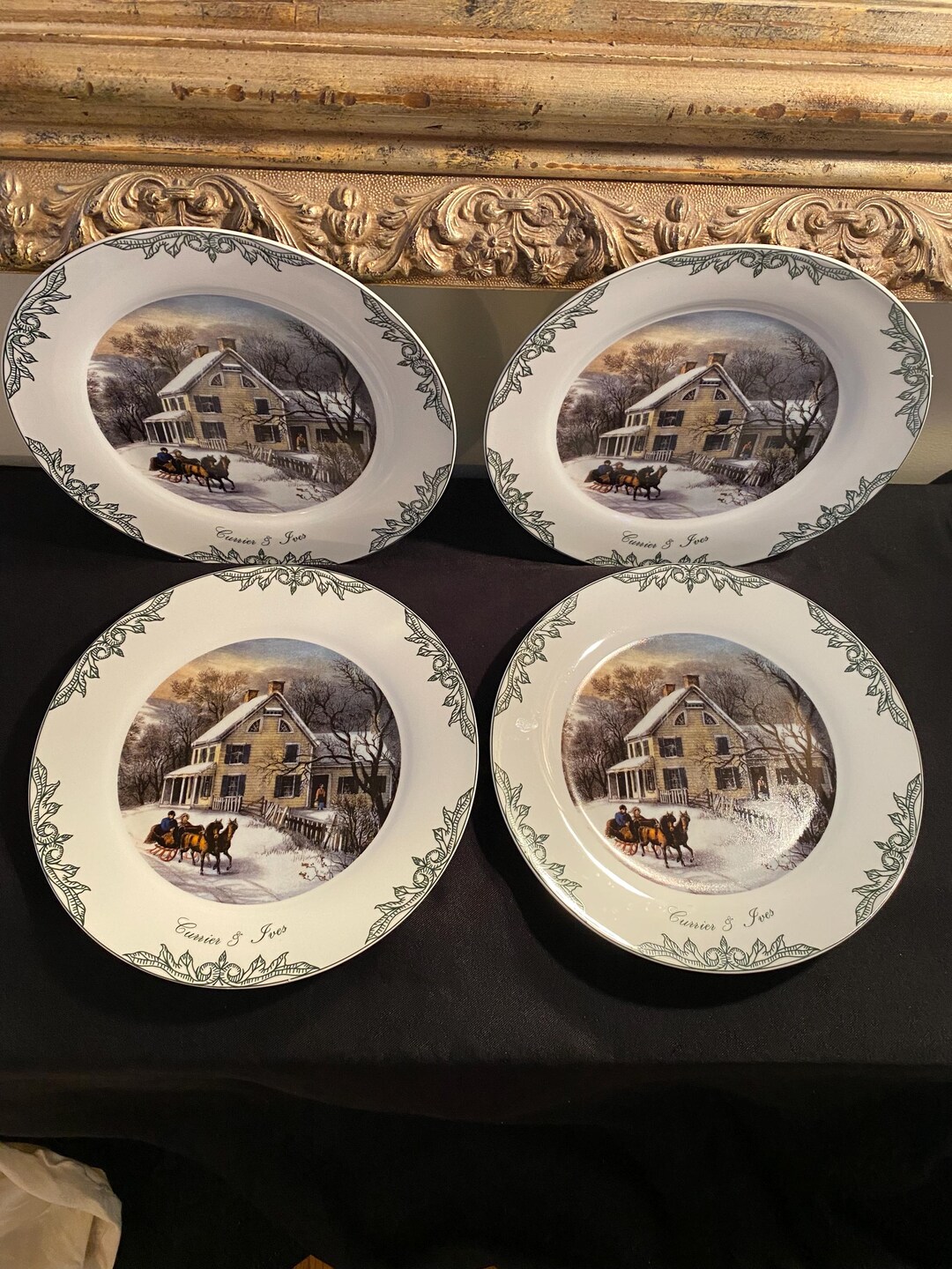 4 Currier & Ives Thomas Collection Soup Bowls Never Used - Etsy