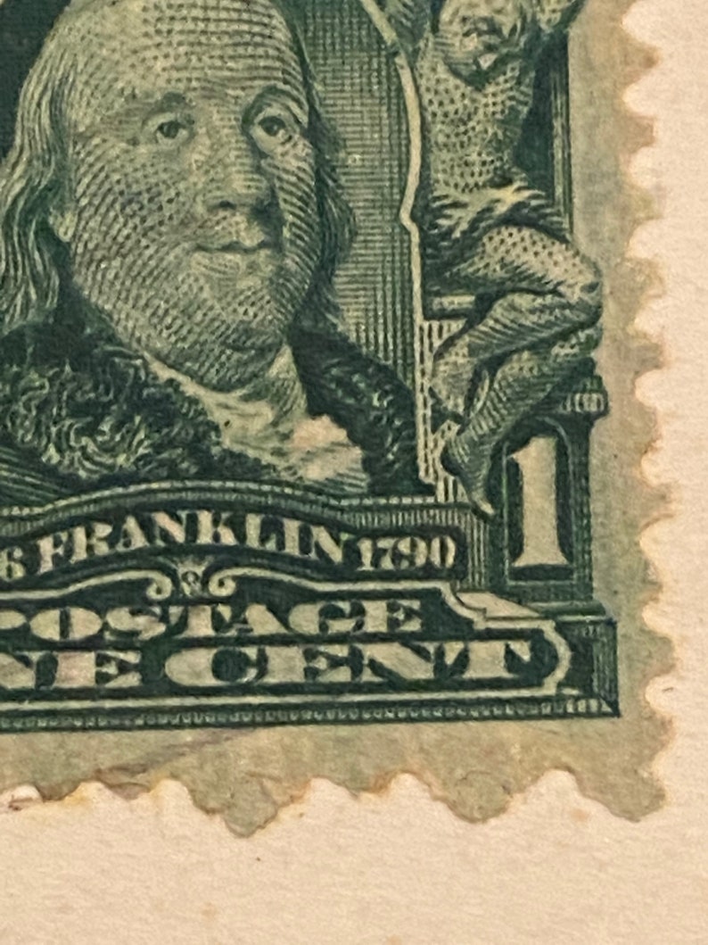 Rare 1902 Ben Franklin 1 Cent Stamp on 1908 Post Card - Etsy