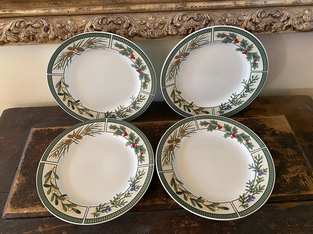 4 Fairfield Wintergreen Dinner Plates - Etsy