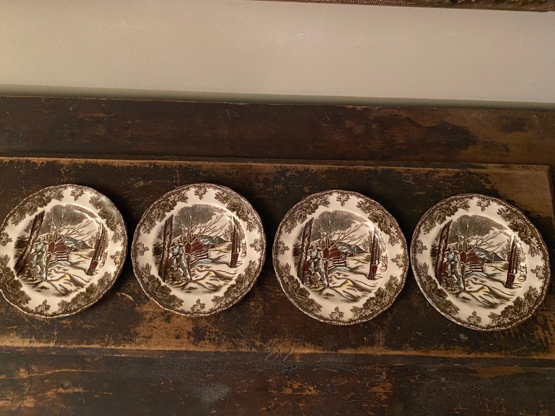 4 Johnson Bros Covered Bridges Bread Plates - Etsy