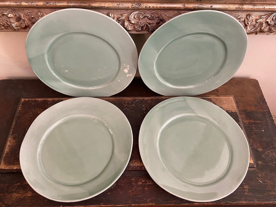 4 Vance Kitira Green 12 1/4” Plates - Etsy