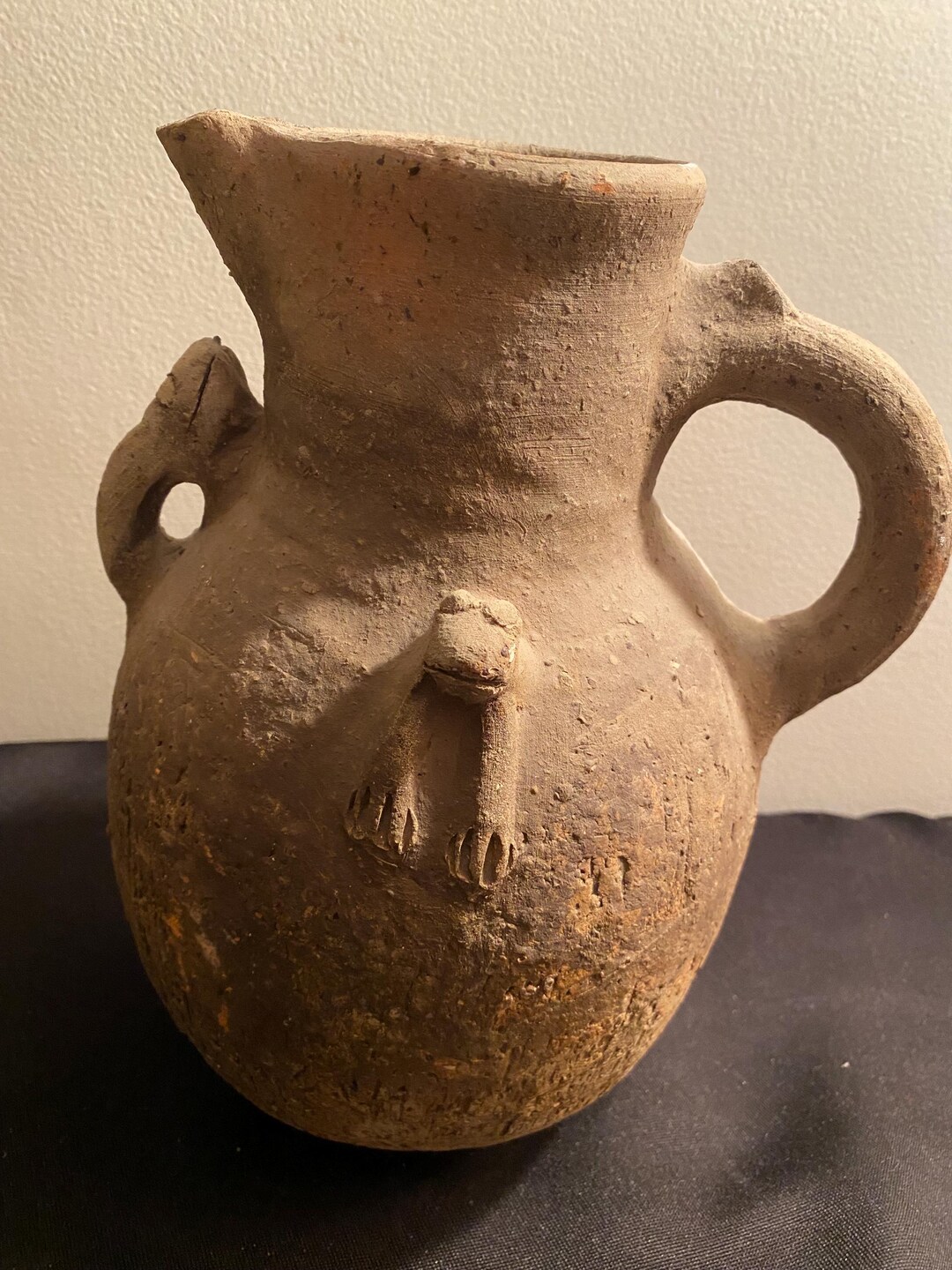 Antique Clay Pitcher Frog/amphibian Design - Etsy