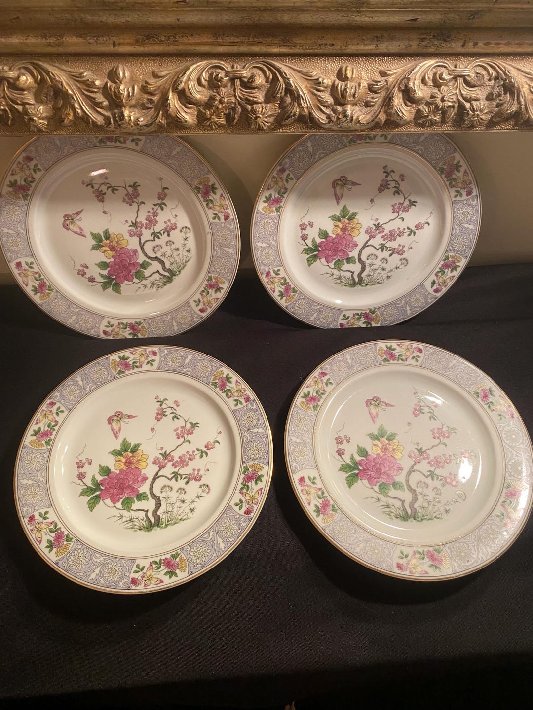 4 Crown Imperial Nankin Luncheon Plates - Etsy