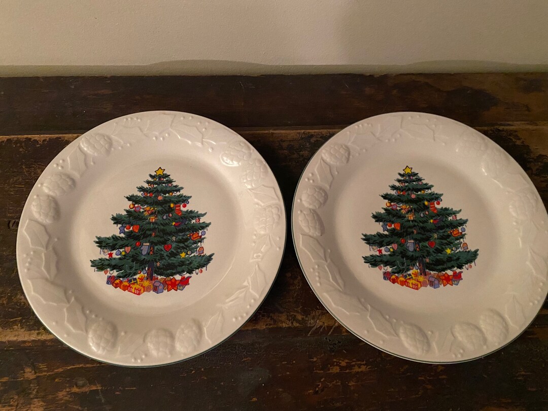 2 Gei Christmas Tree Dinner Plates - Etsy