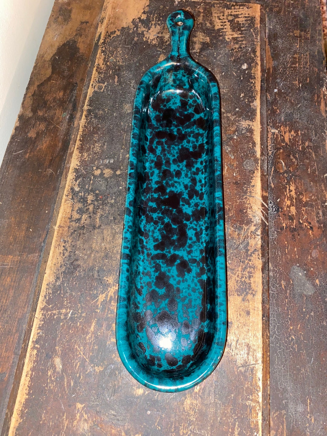 Bennington Pottery Agate Green Bread Tray - Etsy