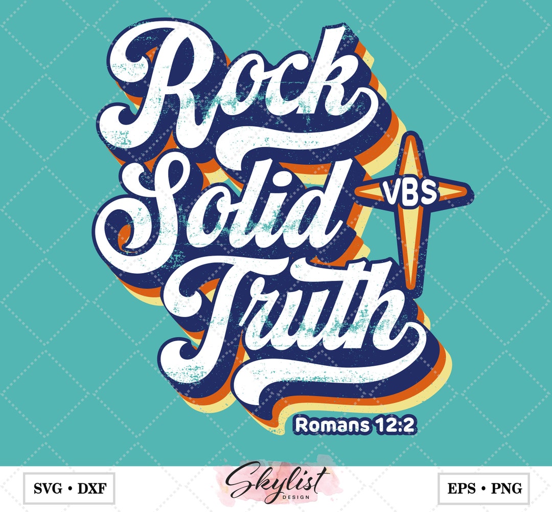 Rock Solid Truth VBS Christian Gift for Silhouette Studio and Cricut Design Space, Cutting Files ...