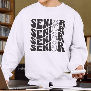 Senior 2025 Retro Stacked Buble Letter Graduation Gift for Silhouette ...