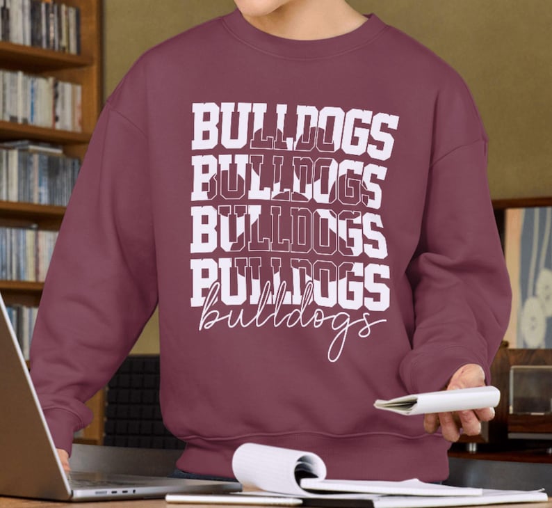 Bulldogs Stacked School Mascot Sports for Silhouette Studio and Cricut ...