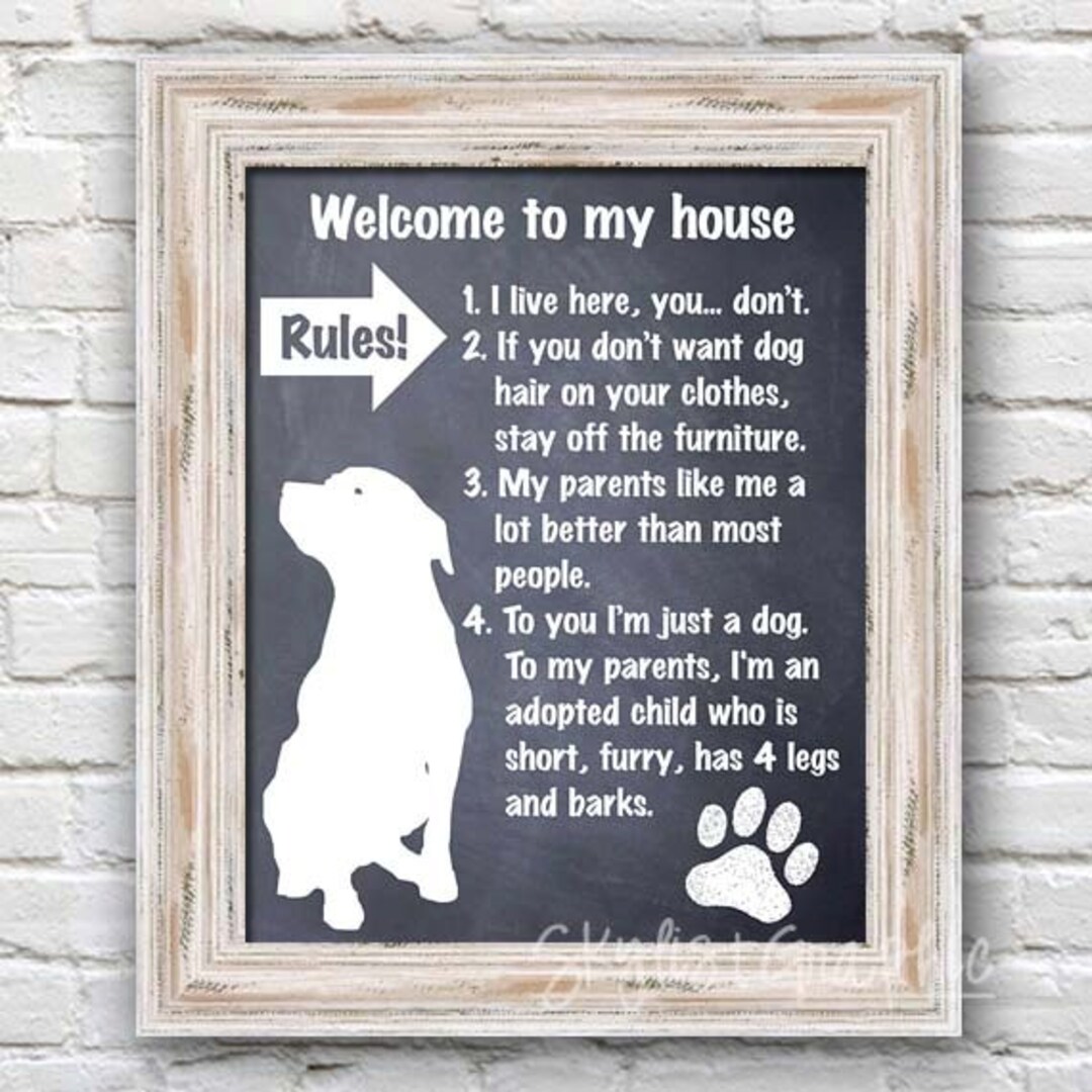 Dog Rules Printable Poster 8x10 - Etsy