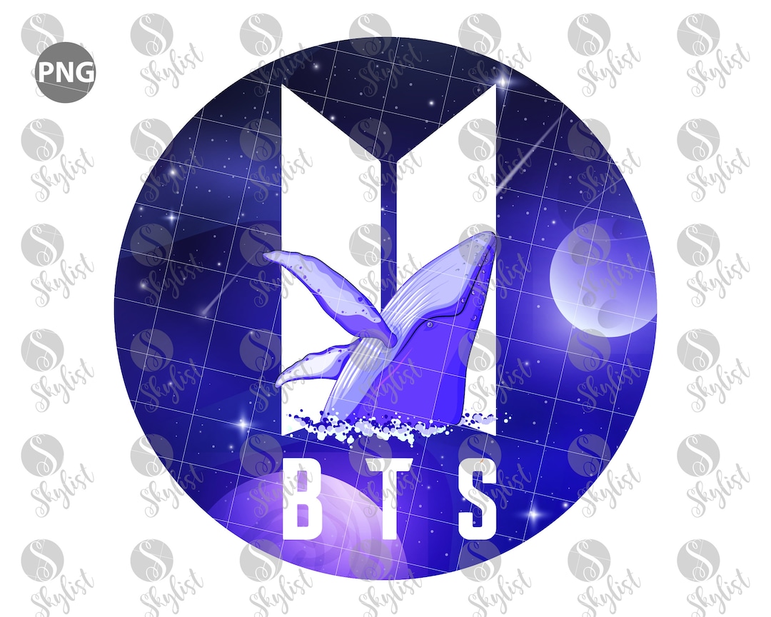 K-pop BTS Purple Whale for Png for Sublimation, Dtg Printing, Dtf ...